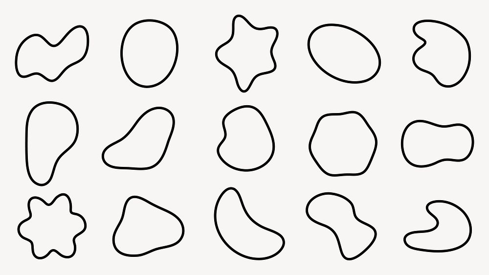 Abstract shapes set. Various abstract | Premium Vector - rawpixel