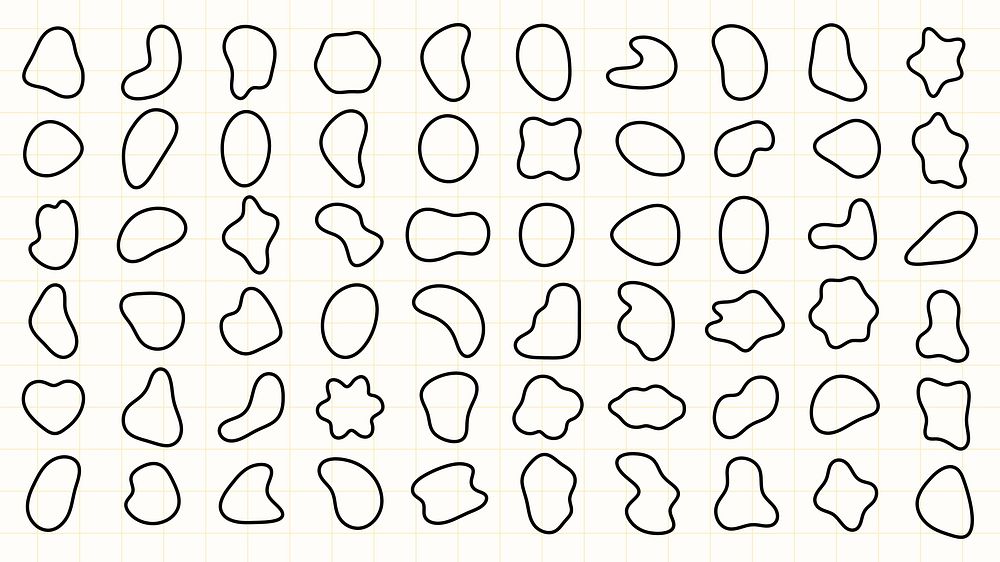 Abstract shapes pattern irregular outlines. | Premium Vector - rawpixel