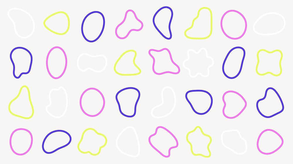 Abstract pattern colorful outlines. Curved | Premium Vector - rawpixel