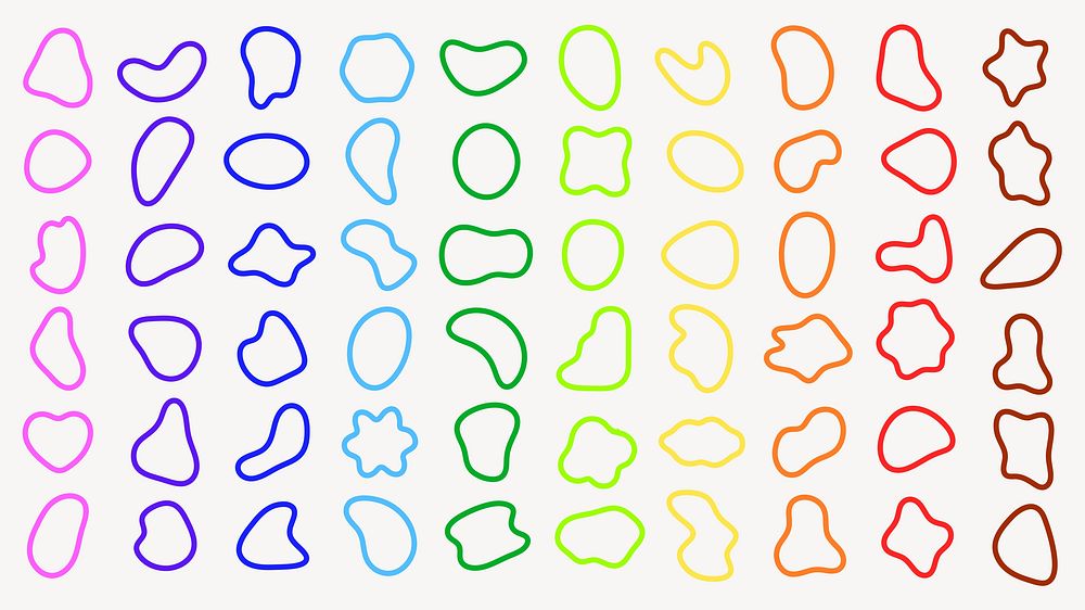 Colorful abstract shapes grid pattern | Premium Vector - rawpixel