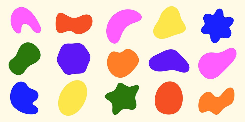 Colorful abstract shapes various forms. | Premium Vector - rawpixel