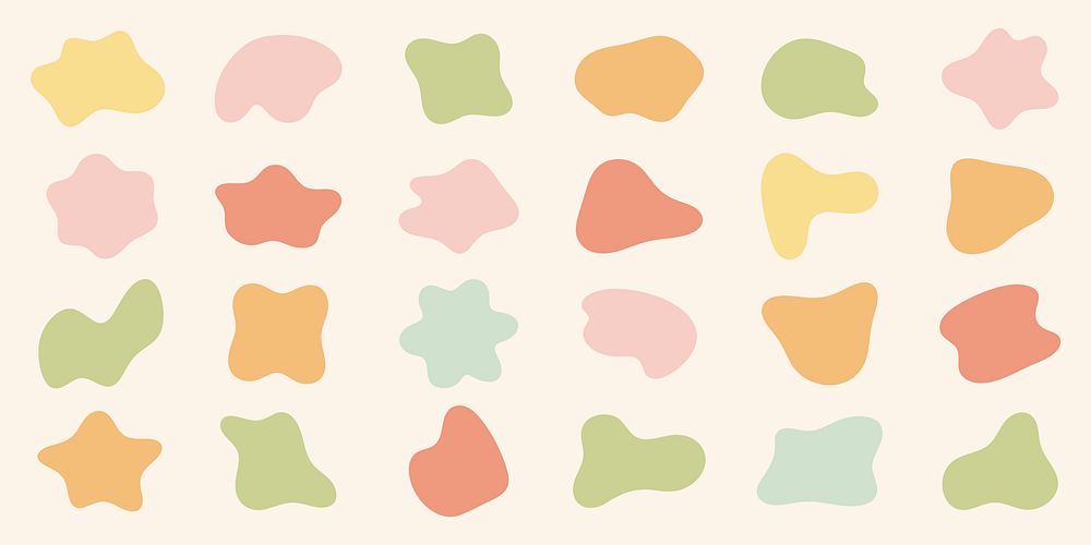 Abstract shapes pastel colors. Pastel | Premium Vector - rawpixel