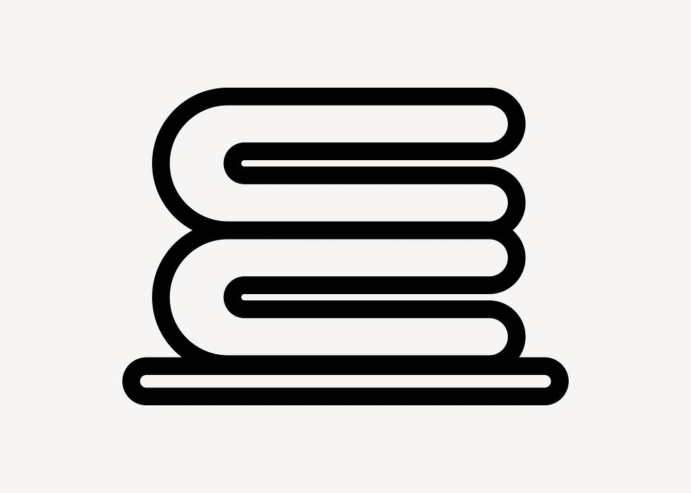 Minimalist stack books, UI icon | Free Photo Illustration - rawpixel