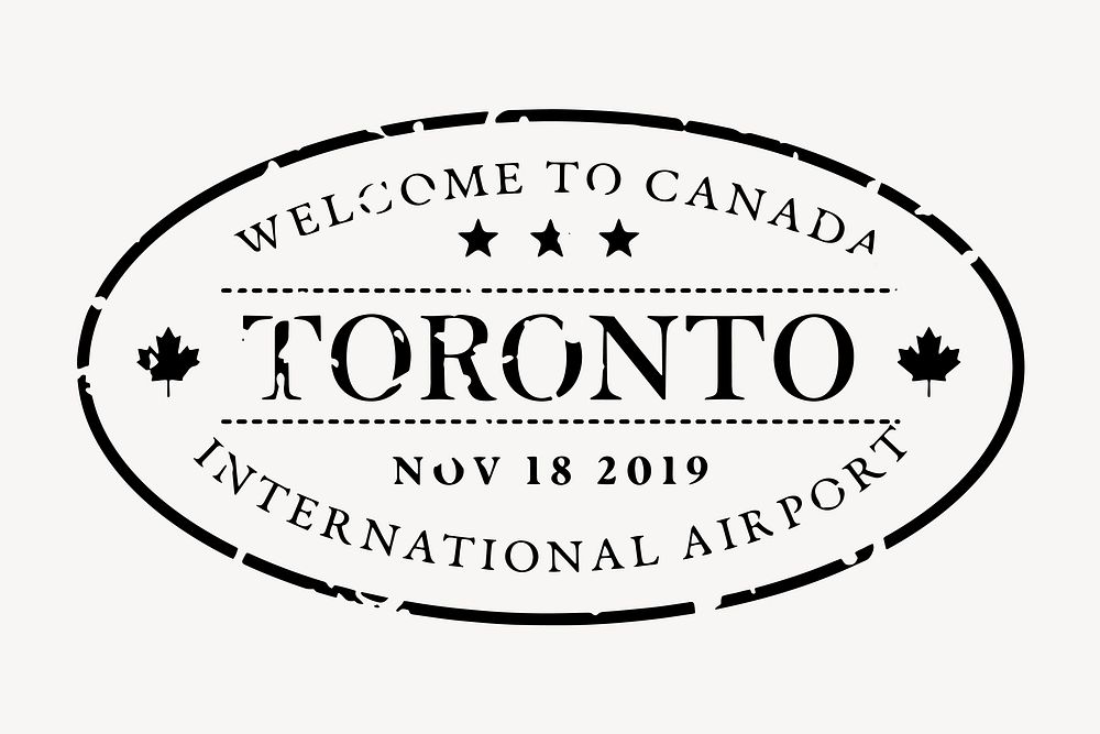 Toronto airport stamp design, element | Free Vector - rawpixel