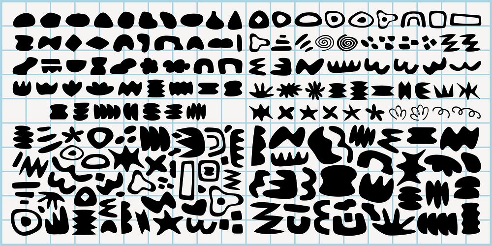 Abstract black shapes grid. Shapes | Premium Vector - rawpixel