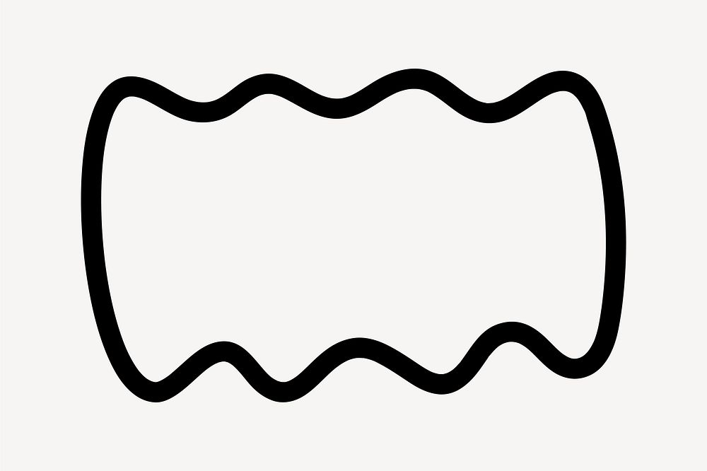 Abstract wavy rectangular frame design. | Free Vector - rawpixel
