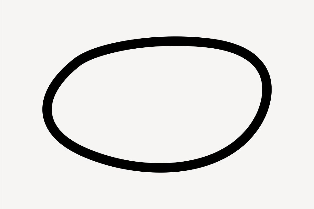 Simple black oval shape. vector | Free Vector - rawpixel