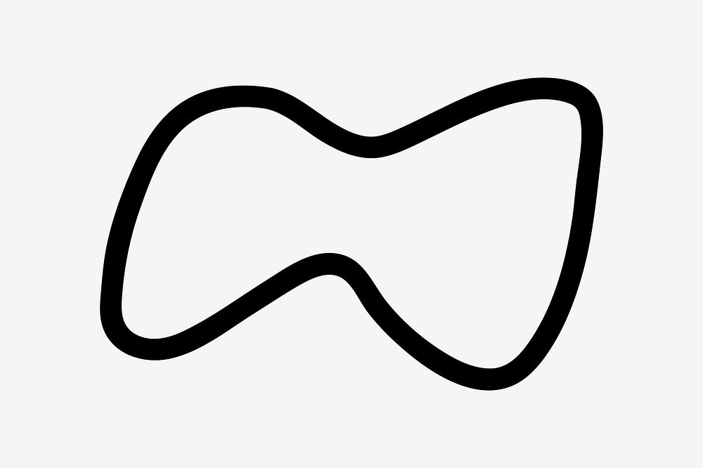 Abstract minimal black line shape | Free Vector - rawpixel