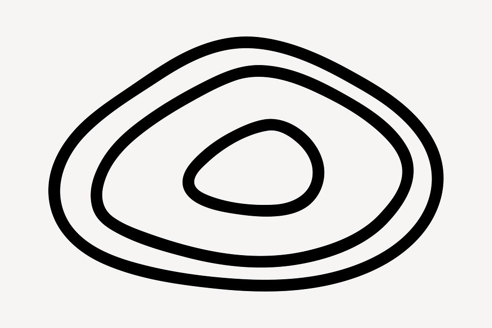 Abstract concentric line art vector | Free Vector - rawpixel