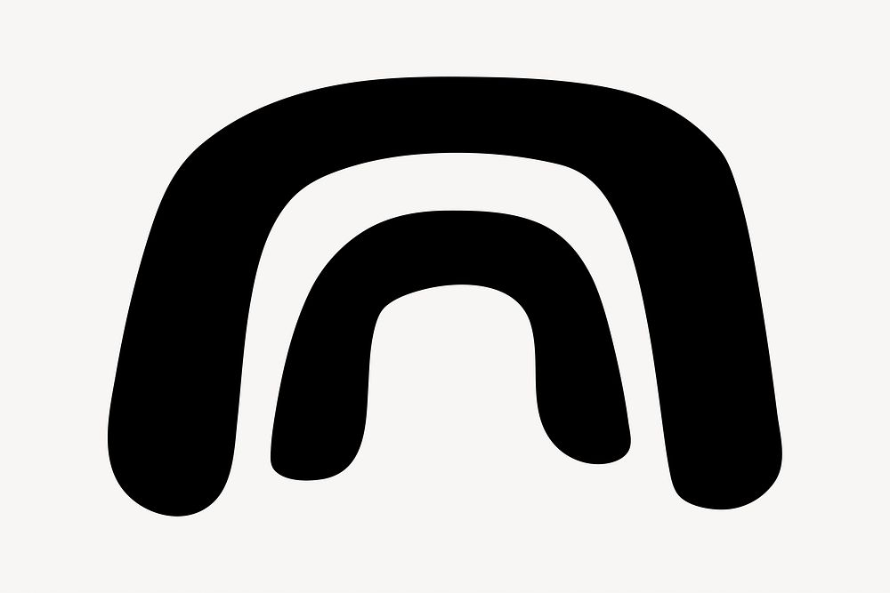 Minimalist abstract black arches vector | Free Vector - rawpixel