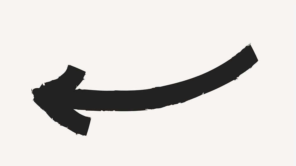 Bold black curved arrow, element | Free Vector - rawpixel