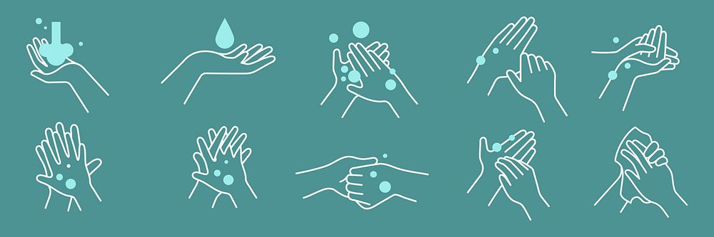 Illustration handwashing steps soap and | Premium Vector - rawpixel