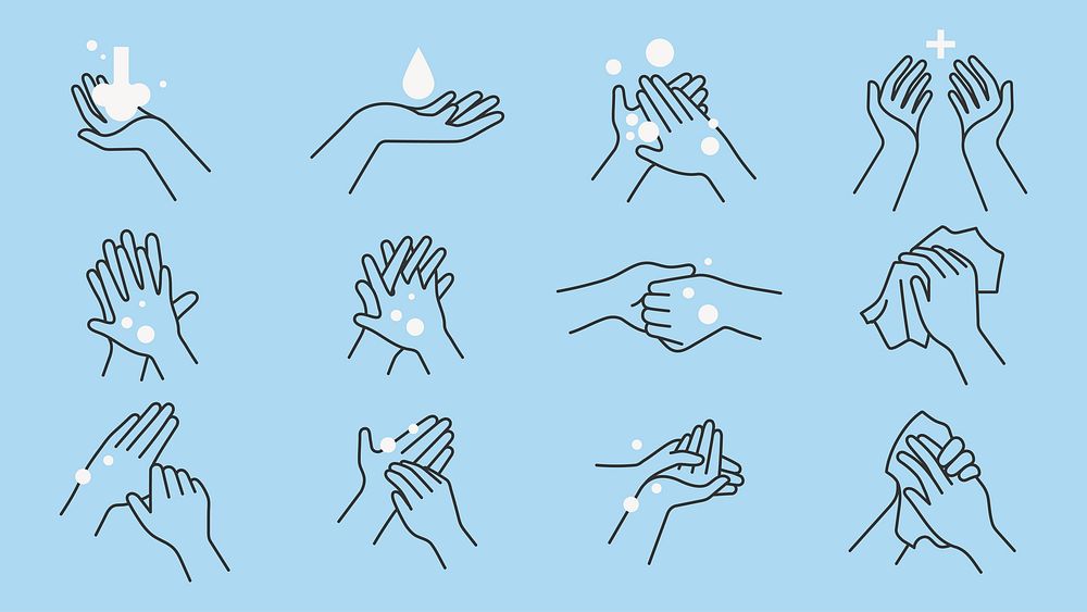 Illustration handwashing steps soap and | Premium Vector - rawpixel