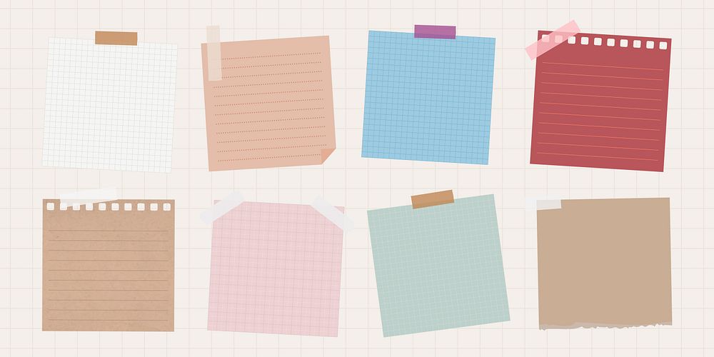 Colorful sticky notes grid background. | Premium Vector - rawpixel