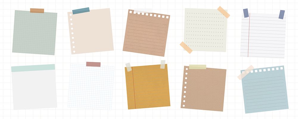 collection colorful sticky notes and | Premium Vector - rawpixel