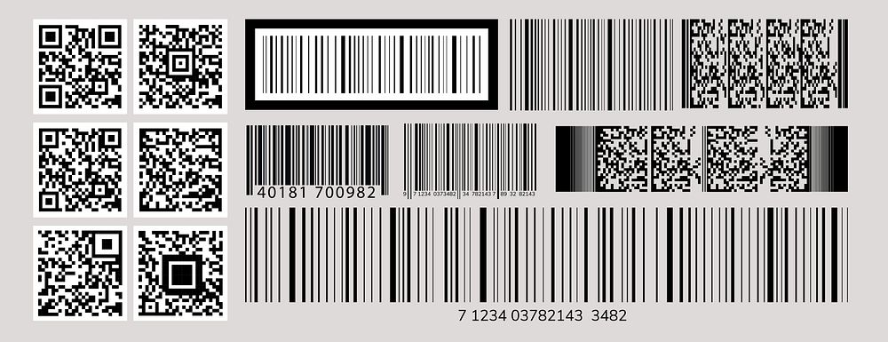 collection various barcodes QR codes | Premium Vector - rawpixel
