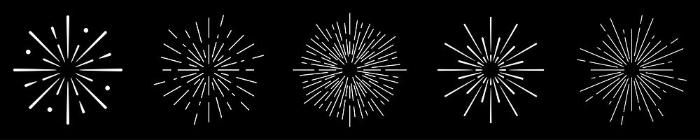 Set five abstract starburst designs. | Premium Vector - rawpixel