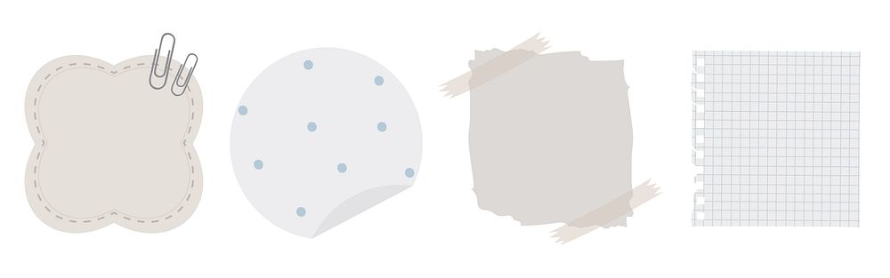 Set four paper note designs: | Premium Vector - rawpixel