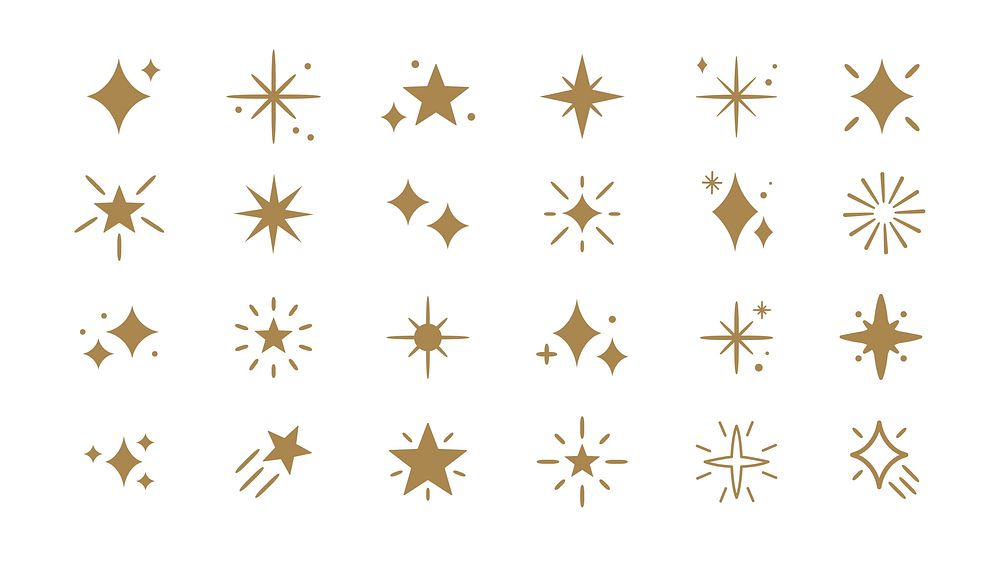 Collection gold star icons various | Premium Vector - rawpixel