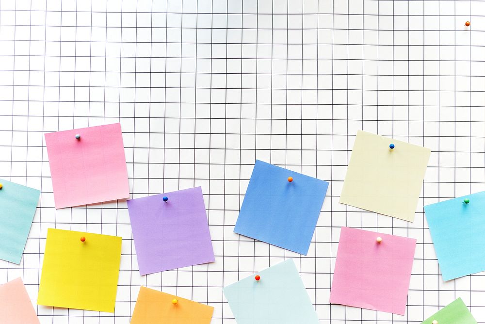 Colorful sticky notes grid background. | Free Photo - rawpixel