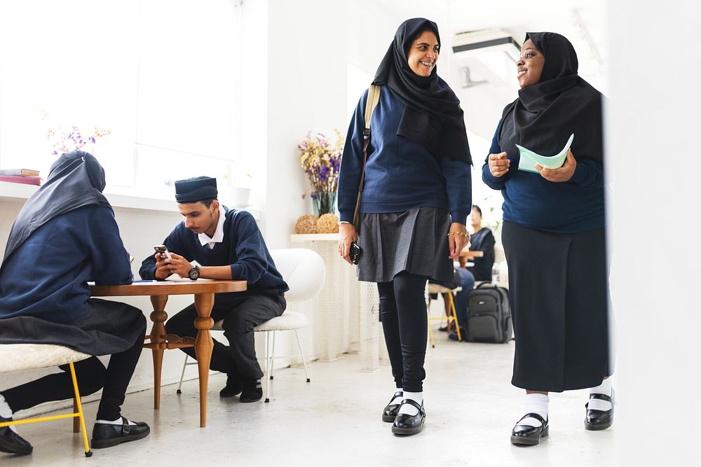 Group Muslim students school uniforms, | Free Photo - rawpixel
