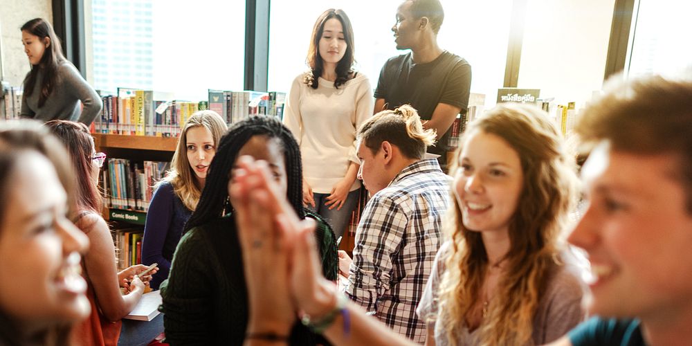 Group diverse young adults socializing | Free Photo - rawpixel