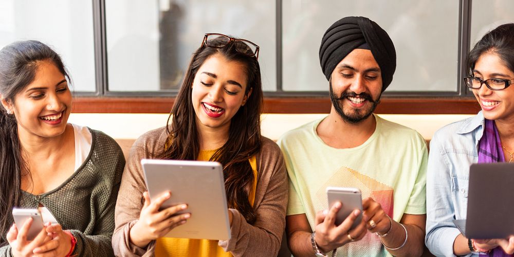 Group people using tablets smartphones | Free Photo - rawpixel