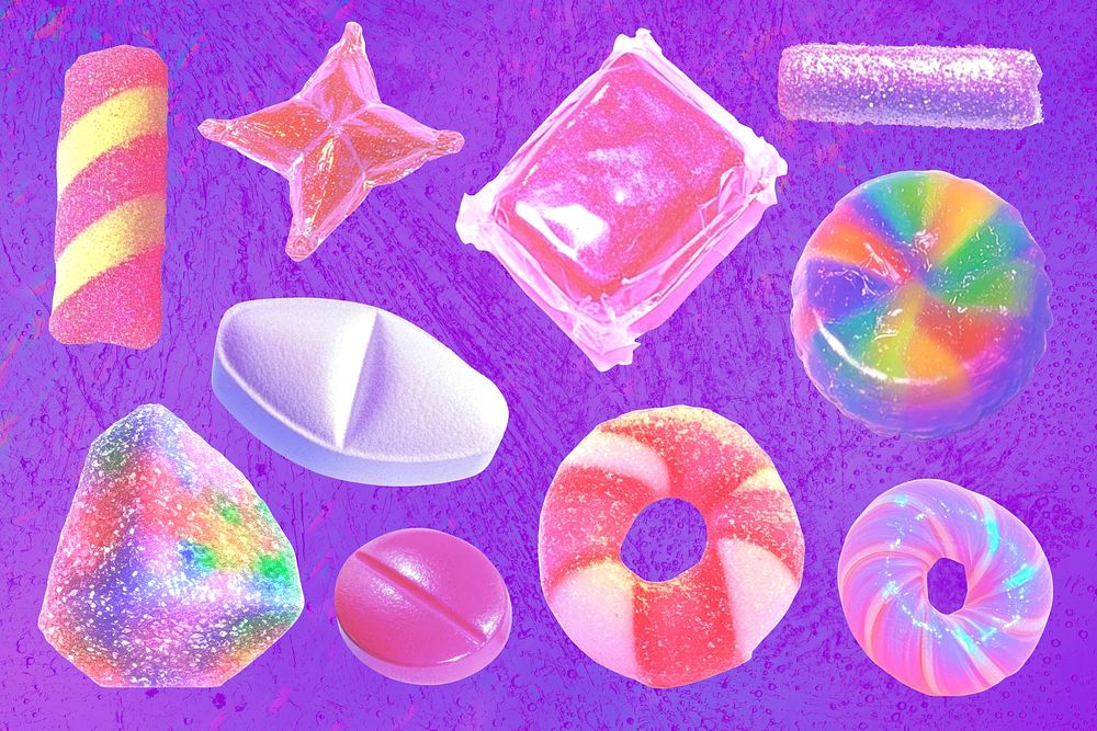 Candy element set | Free Photo - rawpixel