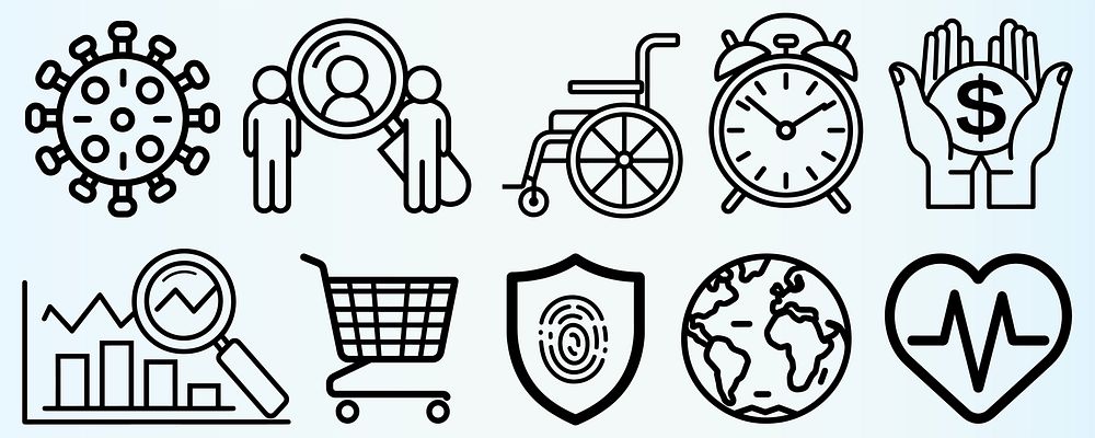 Icons representing diverse global issues, | Premium Vector - rawpixel