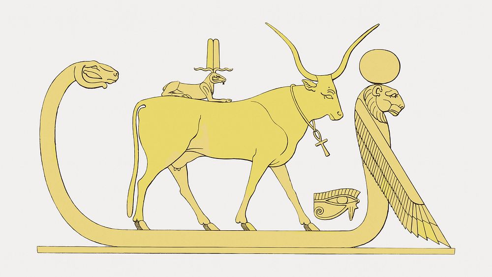 Egyptian god Apis vintage illustration | Free Vector - rawpixel