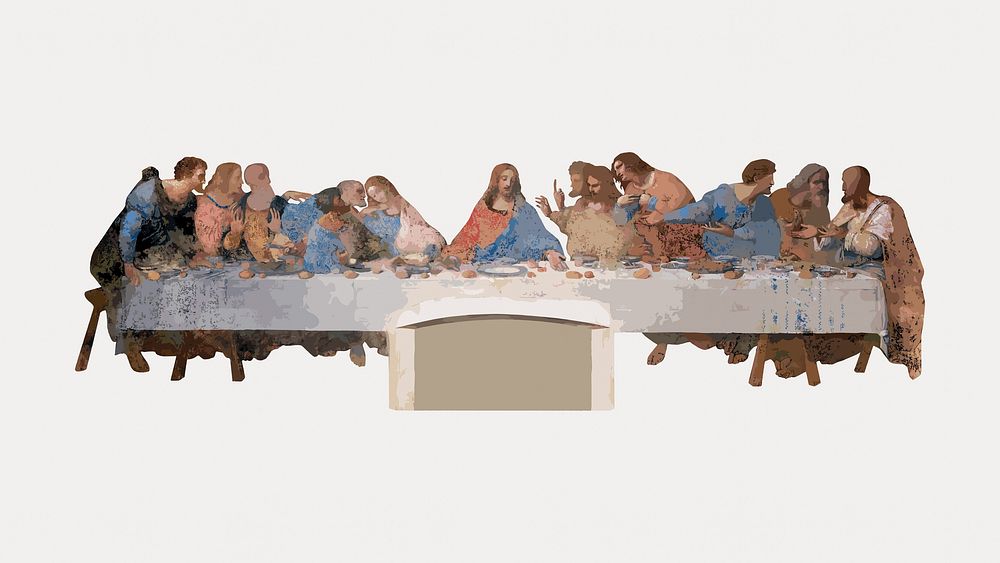 last supper sticker, da Vinci-inspired | Free Vector - rawpixel