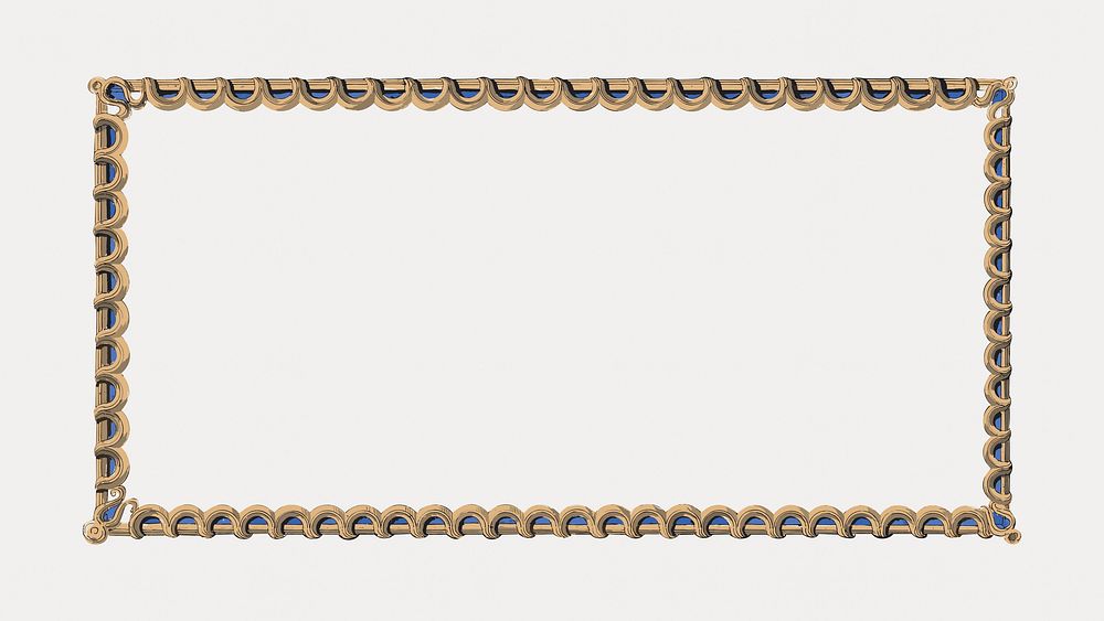 Vintage rectangle frame decorative Charles | Free Vector - rawpixel