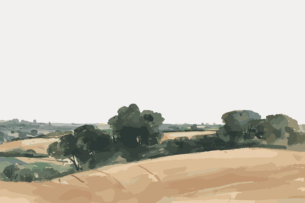 Vintage landscape border illustration, vintage | Free Vector - rawpixel