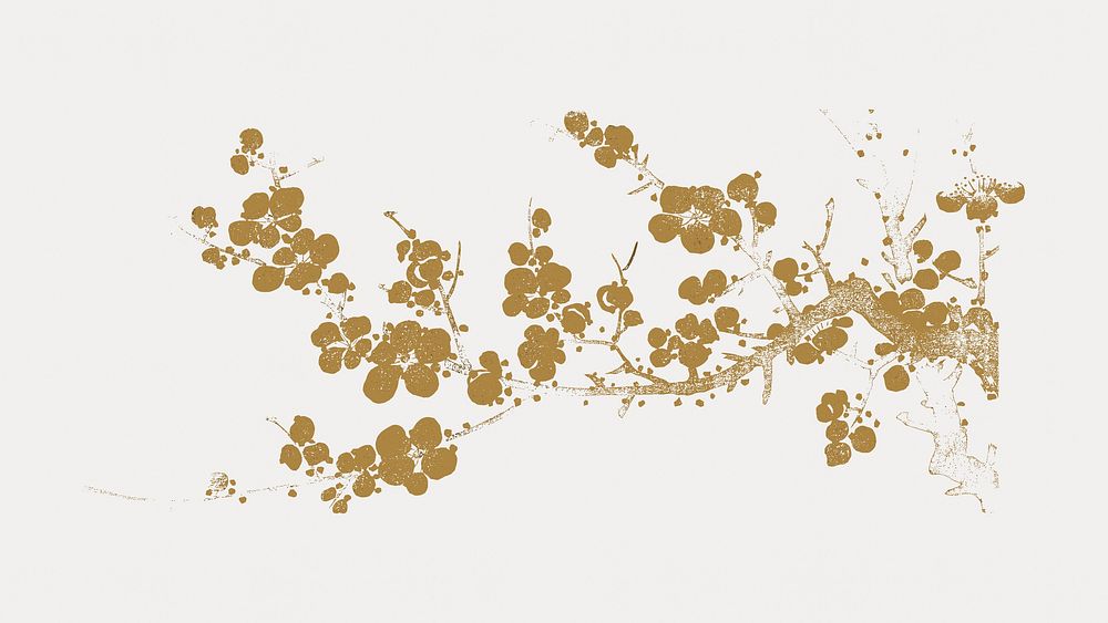 Vintage gold flower, illustration isolated | Free Vector - rawpixel