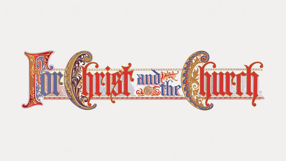 Religious word Christ and church | Free Vector - rawpixel