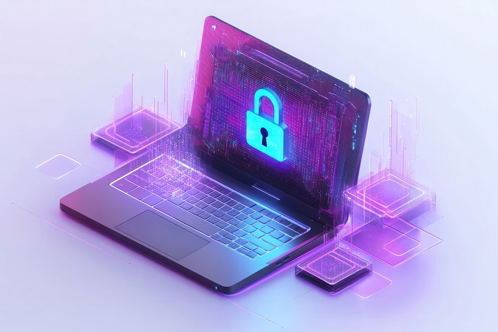 Security laptop protection computer. | Free Photo Illustration - rawpixel