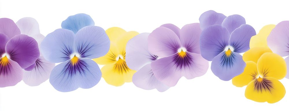 Pansy flower border flowers illustration | Free Photo Illustration ...