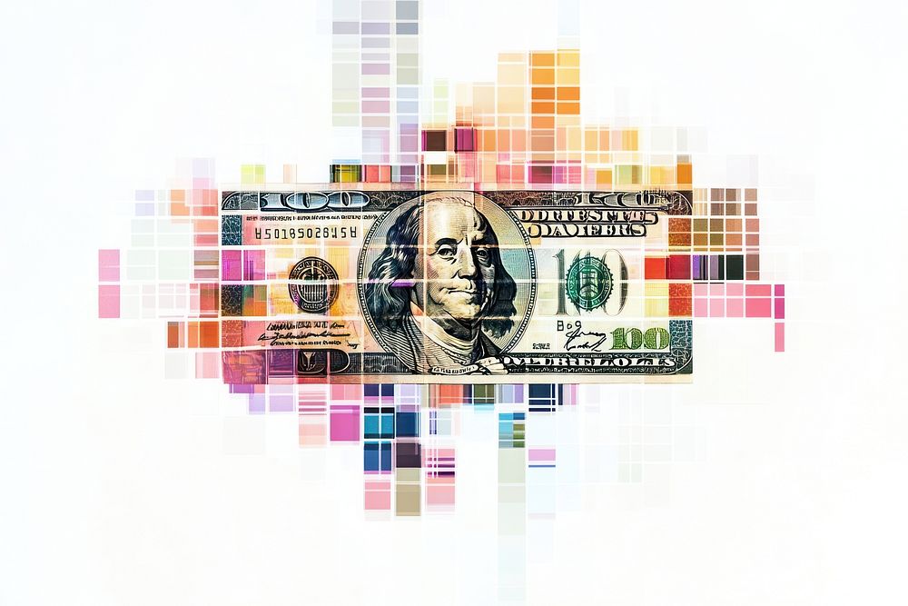 Money pixelated abstract modern. | Free Photo Illustration - rawpixel