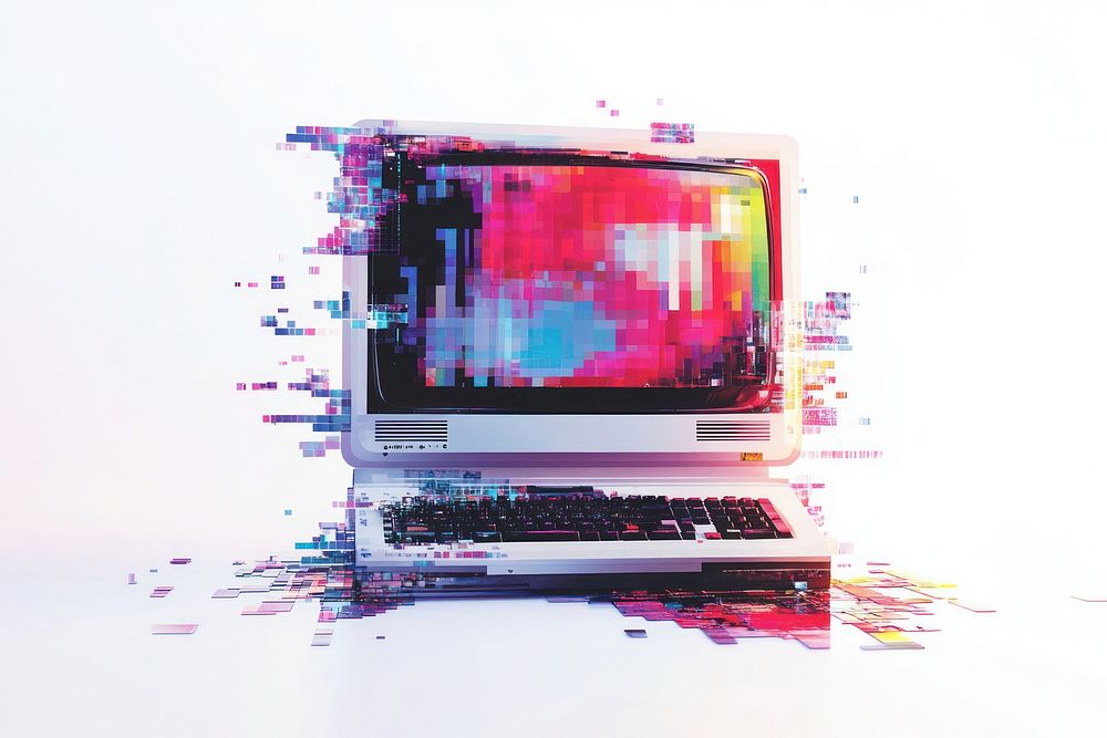 Computer pixelated abstract art. | Free Photo Illustration - rawpixel