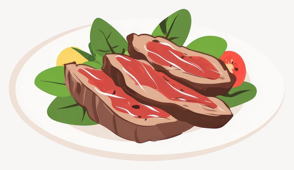 Steak food meat art vector | Free Vector - rawpixel