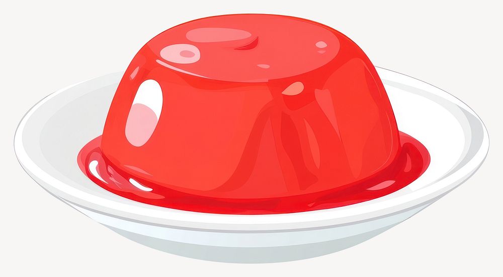 Red jelly illustration vibrant gelatin | Free Vector - rawpixel