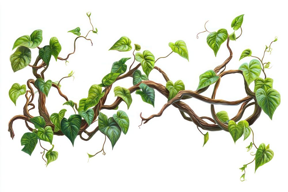 Jungle vines leaves leaf illustration. | Free Photo Illustration - rawpixel