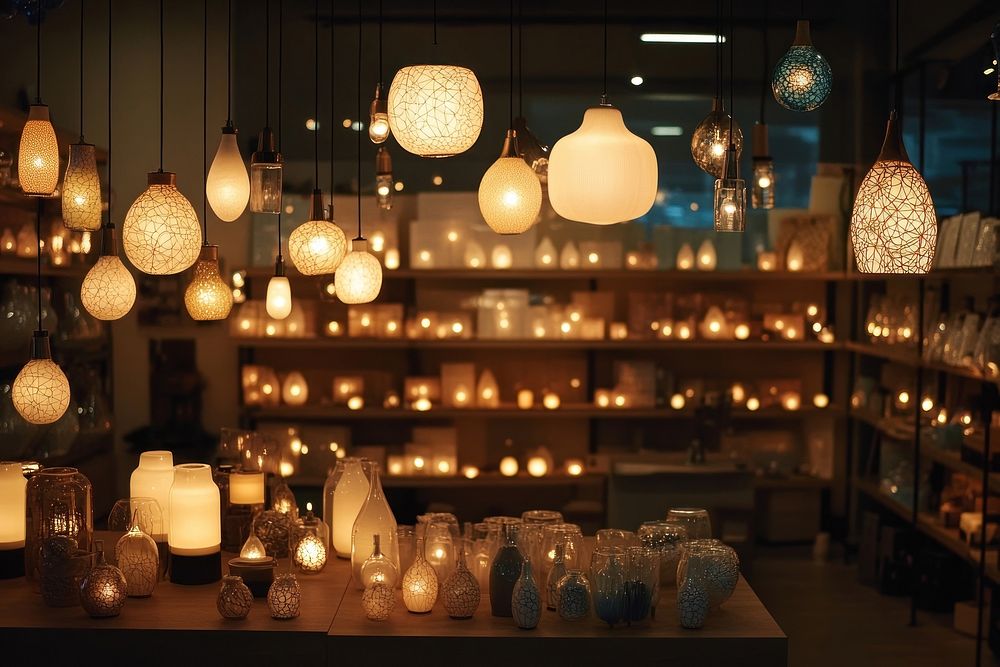 Light store display lighting shelves | Free Photo - rawpixel