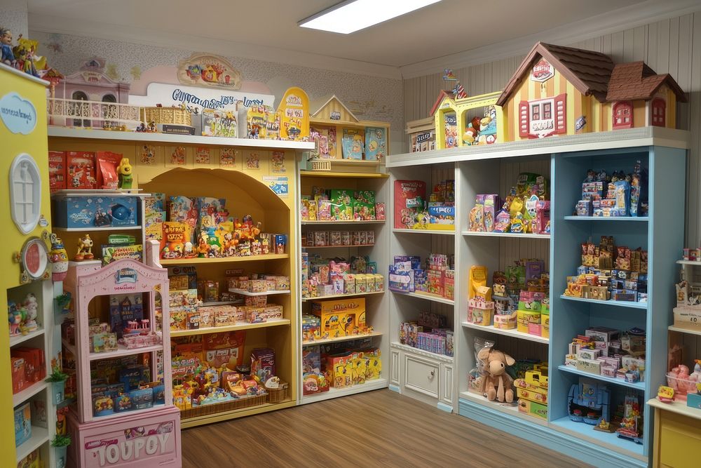 Toy store display shelves shelf | Free Photo - rawpixel