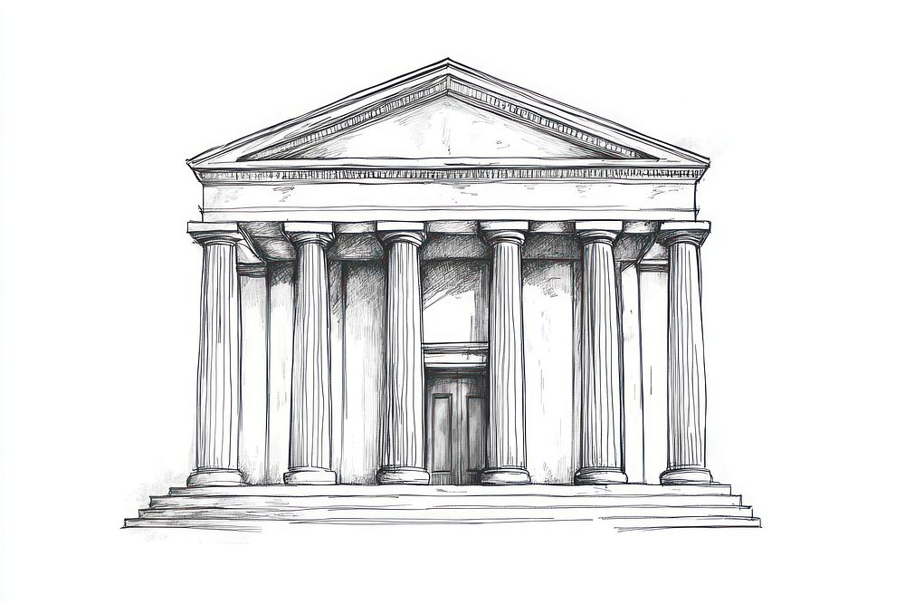 Classical Architecture drawing sketch illustration. | Free Photo ...