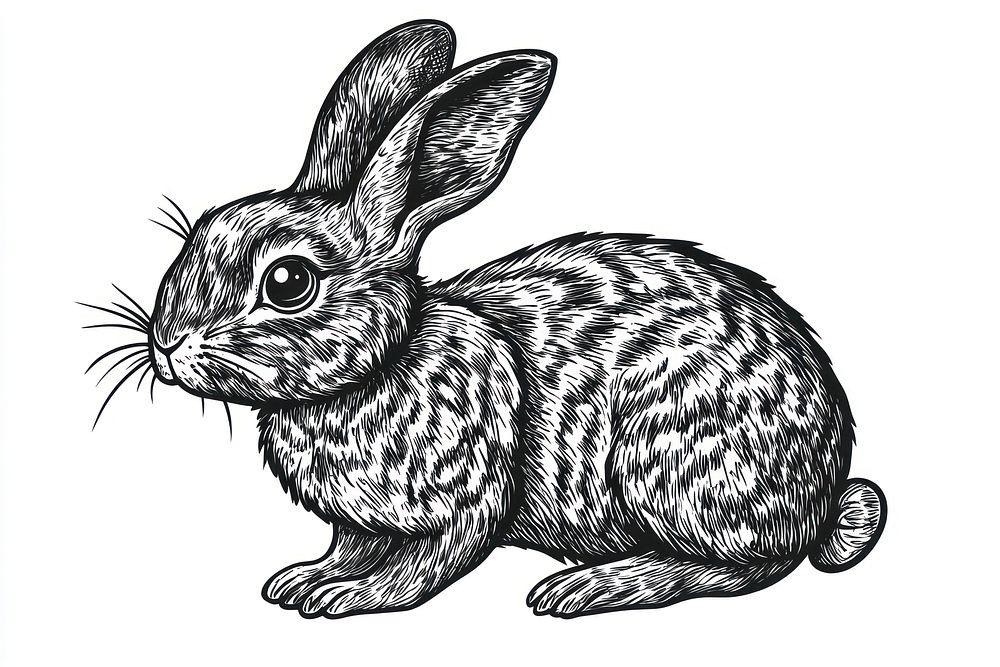 Easter rabbit sketch illustration drawing. | Free Photo Illustration ...