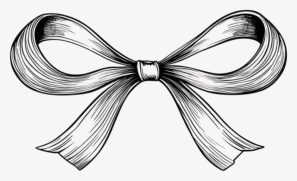 Infinity Bow drawing illustration black | Free Vector - rawpixel