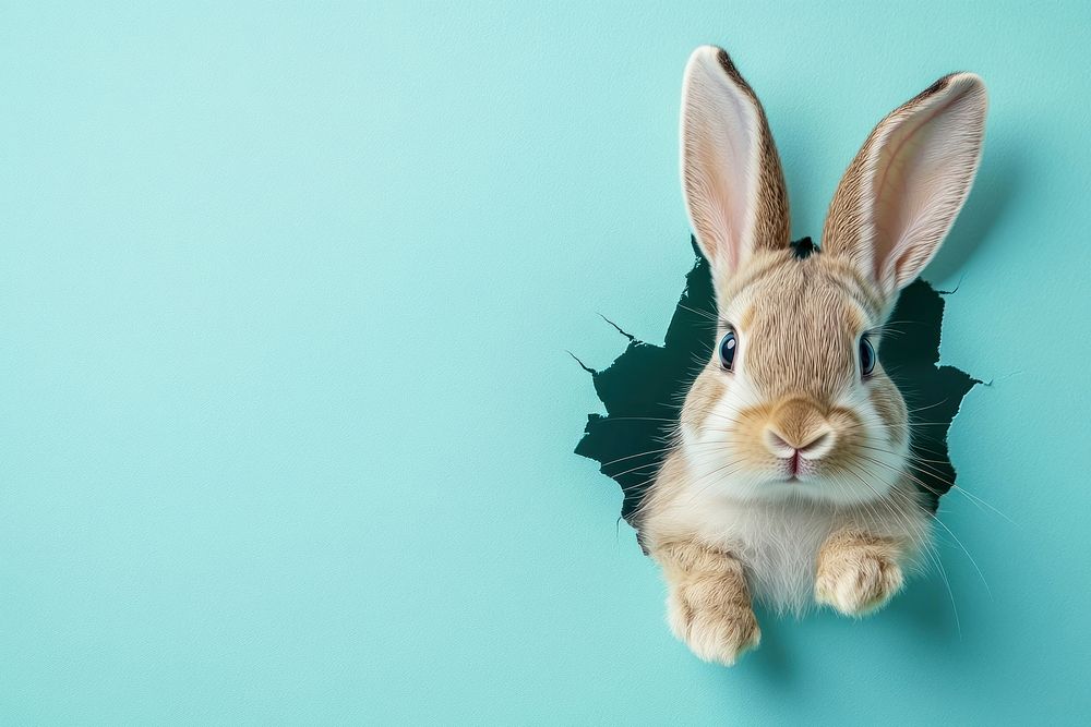 Bunny peeking rabbit bunny animal. | Free Photo - rawpixel
