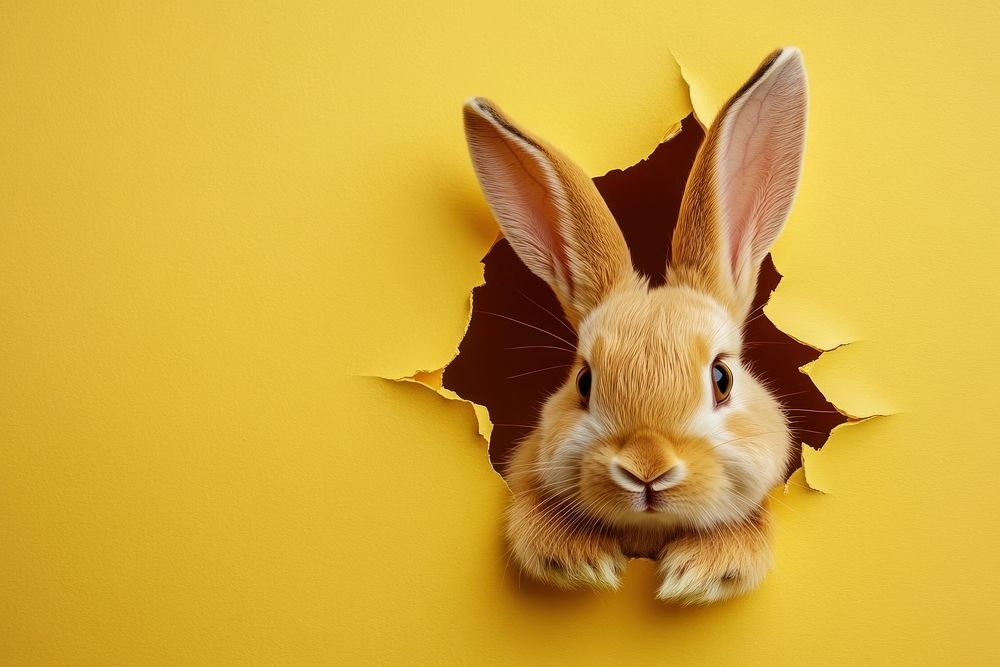 Bunny peeking rabbit bunny animal. | Free Photo - rawpixel
