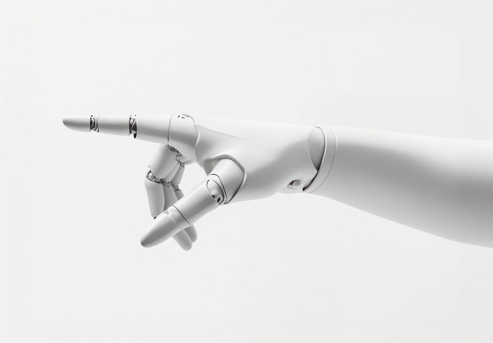Robot hand pointing white intelligence | Free Photo Illustration - rawpixel